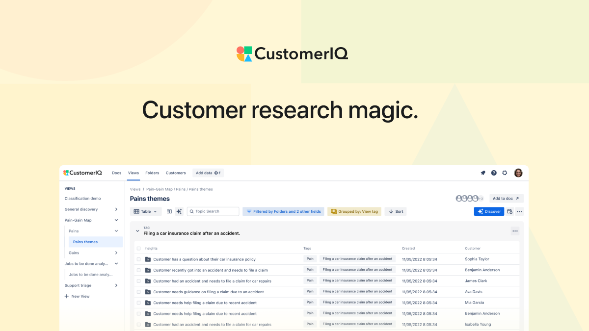 CustomerIQ - The modern customer research platform
